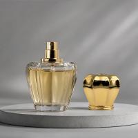 China Luxury Multi Curved Faceted Zinc Alloy Perfume Cap Mirror Gold Electroplated Zamac Fragrance Bottle Lid Custom Logo OEM ODM Source Factory Wholesale for sale
