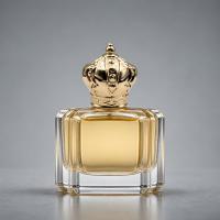 China Luxury Mirror Gloss Solid King Crown Zamac Perfume Cap Gold Plated Embossed Royal Pattern Fragrance Lid Zinc Alloy Metal Parfum Bottle Cover Custom Logo FEA15 For Dubai Oud Attar Perfume Bottle for sale