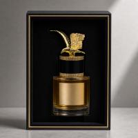 China Luxury 3D Spread Wings Eagle Zamac Perfume Cap Gold Plated Textured Flying Hawk Sculpture Vertical Fluted Base Fragrance Lid Zinc Alloy Parfum Bottle Cover Custom Logo FEA15 For Perfume Bottle for sale