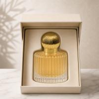 China Wholesale High Gloss Gold Striped Ribbed Pumpkin Ball Perfume Bottle Cap Vertical Line Spherical Zamac Closure OEM Custom Engrave Logo Middle East Luxury Fragrance Packaging for sale