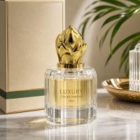 China Hot Selling Dubai Saudi Luxury Mirror Gold 3D Magnolia Flower Bud Zamac Perfume Cap Floral Metal Oud Attar Bottle Cover Custom Engraved Logo for sale