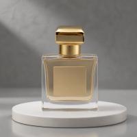 China Mirror Gold Beveled Square Two-Tier Zinc Alloy Perfume Cap Custom Polished Metal Fragrance Lid For Luxury Designer Empty Glass Perfume Bottle for sale