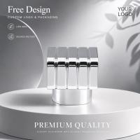China Mirror Silver Vertical Striped Square Zinc Alloy Perfume Cap Custom Grooved Grid Metal Fragrance Lid Model JH5047 For Luxury Designer Empty Glass Perfume Bottle for sale