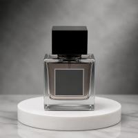 China Gloss Solid Black Square Zinc Alloy Perfume Cap Custom Smooth Cube Metal Fragrance Lid Model JH5080 For Luxury Empty Designer Glass Perfume Bottle for sale