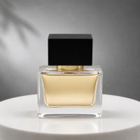 China Two-Tone Matte Black Square Gold Base Zinc Alloy Perfume Cap Custom Rectangle Metal Fragrance Lid Model JH5081 For Luxury Designer Glass Perfume Bottle for sale