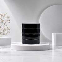 China Gloss Black Multi Groove Cylinder Zinc Alloy Perfume Cap Custom Ring Texture Metal Fragrance Lid Model JH5011 For Luxury Empty Glass Perfume Bottle for sale