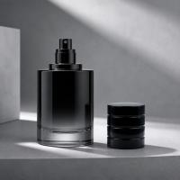 China Gloss Black Multi Groove Cylinder Zinc Alloy Perfume Cap Custom Ring Texture Metal Fragrance Lid Model JH5011 For Luxury Empty Glass Perfume Bottle for sale