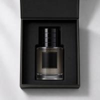 China Gloss Black Multi Groove Cylinder Zinc Alloy Perfume Cap Custom Ring Texture Metal Fragrance Lid Model JH5011 For Luxury Empty Glass Perfume Bottle for sale