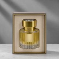 China Two-Tier Matte Gold Zinc Alloy Perfume Cap Custom Embossed Silver Pattern Top Metal Fragrance Lid Model JH5021 For Luxury Designer Perfume Glass Bottle for sale