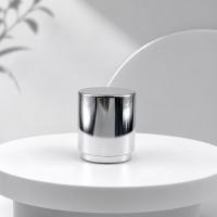 China Source Factory Two Layer Mirror Silver Zinc Alloy Perfume Cap Low MOQ Custom Round Metal Scent Cover JH5056 For Designer Perfume Glass Bottle Packaging for sale
