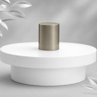 China Wholesale Smooth Mirror Champagne Gold Cylinder Zinc Alloy Perfume Cap Custom Logo Metal Fragrance Lid For Luxury Empty Glass Perfume Cosmetic Packaging for sale