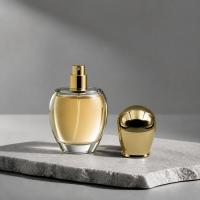 China Luxury Mirror Gold Oval Dome Zinc Alloy Perfume Cap Custom Curved Metal Fragrance Bottle Lid For Cosmetic Perfume Glass Bottle for sale