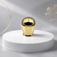 China Luxury Mirror Gold Oval Dome Zinc Alloy Perfume Cap Custom Curved Metal Fragrance Bottle Lid For Cosmetic Perfume Glass Bottle for sale