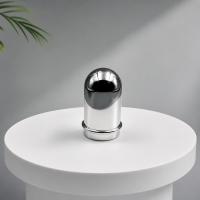 China Mirror Silver Dome Top Zinc Alloy Perfume Cap Custom Round Cylinder Metal Fragrance Bottle Lid For Luxury Perfume Glass Bottle for sale