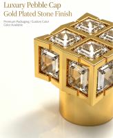 China Luxury Gold Plated Diamond Inlaid Customizable Design Perfume Bottle Cap for Elegant Fragrance Packaging for sale