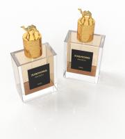 China Luxury 3D Camel Zamac Perfume Cap Gold Plated Decorative Bottle Lid for sale
