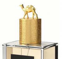 China Luxury 3D Camel Zamac Perfume Cap Gold Plated Decorative Bottle Lid for sale