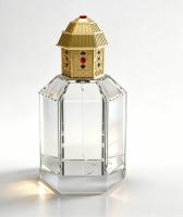 China Luxury Pagoda Hollow Zamac Perfume Cap Gold Plated Decorative Bottle Lid for sale