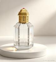 China Luxury Pagoda Hollow Zamac Perfume Cap Gold Plated Decorative Bottle Lid for sale