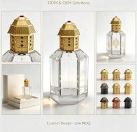 China Luxury Pagoda Hollow Zamac Perfume Cap Gold Plated Decorative Bottle Lid for sale
