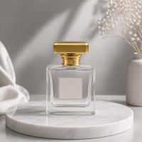 China Source Factory Mirror Gold Beveled Rectangle Multi Ring Zinc Alloy Perfume Cap Custom Polished Metal Fragrance Lid For Luxury Designer Empty Glass Perfume Bottle Packaging for sale
