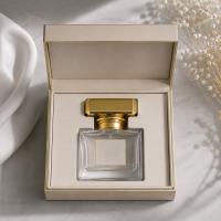 China Source Factory Mirror Gold Beveled Rectangle Multi Ring Zinc Alloy Perfume Cap Custom Polished Metal Fragrance Lid For Luxury Designer Empty Glass Perfume Bottle Packaging for sale