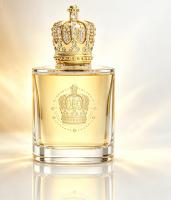 China Magnetic Crown Zamac Perfume Cap Gold Plated With Inlaid Crystal Rhinestones for sale