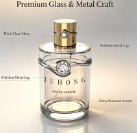 China Magnetic Twisted Line Zamac Perfume Cap with Inlaid Rhinestones | Customizable Bottle Lid for Luxury Fragrance Packaging for sale