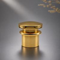 China Source Factory Custom Three Tier Stacked Round Disc Mirror Gold Zinc Alloy Perfume Cap OEM ODM Custom Engraved Logo Zamac Metal Perfume Lid For Luxury Square & Round Glass Perfume Bottles Magnetic for sale