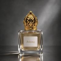 China Premium Royal Embossed Floral Beaded Crown Mirror Gold Zinc Alloy Perfume Cap Solid Heavy Zamac Metal Lid For Luxury Designer Perfume Packaging Magnetic for sale