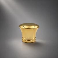 China Factory Custom Flared Curved Waist Flat Dome Mirror Gold Zinc Alloy Perfume Cap Double Ring Base OEM ODM Custom Engraved Logo Zamac Perfume Lid For Luxury Glass Perfume Bottles Magnetic for sale