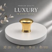 China Factory Custom Smooth Curved Waist Dome Mirror Gold Zinc Alloy Perfume Cap Multi Ring Base OEM ODM Custom Engraved Logo Zamac Perfume Lid For Luxury Glass Perfume Bottles Magnetic for sale
