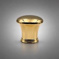 China Factory Custom Smooth Curved Waist Dome Mirror Gold Zinc Alloy Perfume Cap Multi Ring Base OEM ODM Custom Engraved Logo Zamac Perfume Lid For Luxury Glass Perfume Bottles Magnetic for sale
