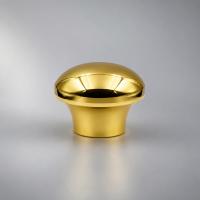 China Premium Smooth Mushroom Dome Mirror Gold Zinc Alloy Perfume Cap Solid Heavy Zamac Metal Lid For Minimalist Designer Perfume Packaging Magnetic for sale