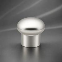 China Factory Custom Mushroom Dome Brushed Silver Zinc Alloy Perfume Cap OEM ODM Custom Engraved Logo Zamac Metal Perfume Lid For Luxury Fragrance Glass Bottles for sale