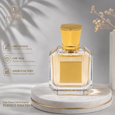 China Luxury Hexagonal Zinc Alloy Perfume Cap Bright Gold Electroplated Zamac Fragrance Bottle Lid Custom Logo OEM Metal Perfume Cover for sale
