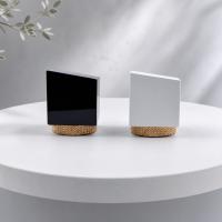 China Modern Geometric Tilt Square Zamac Perfume Cap Solid Gloss Color Woven Gold Base Heavy Metal Perfume Cap For Gift Perfume Set Magnetic Cap for sale