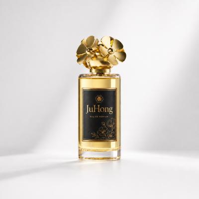 China Gold Plated Flower Shape Zamac Perfume Cap with Customizable Design for Fragrance Bottles for sale