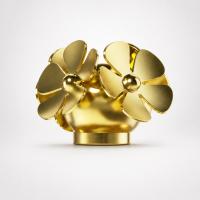 China Gold Plated Flower Shape Zamac Perfume Cap with Customizable Design for Fragrance Bottles for sale