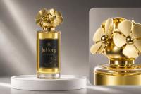 China Gold Plated Flower Shape Zamac Perfume Cap with Customizable Design for Fragrance Bottles for sale