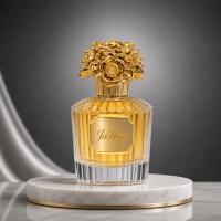 China 3D Rose Flower Zamac Perfume Cap | Gold Plated Zinc Alloy Fragrance Bottle Lid for sale