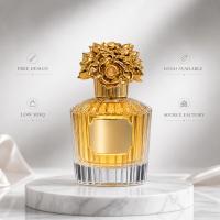 China 3D Rose Flower Zamac Perfume Cap | Gold Plated Zinc Alloy Fragrance Bottle Lid for sale