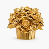 China 3D Rose Flower Zamac Perfume Cap | Gold Plated Zinc Alloy Fragrance Bottle Lid for sale