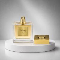 China Square Flat Zamac Perfume Cap | Gold Plated Zinc Alloy Fragrance Bottle Lid for sale