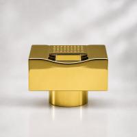 China Square Flat Zamac Perfume Cap | Gold Plated Zinc Alloy Fragrance Bottle Lid for sale