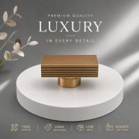 China Antique Bronze Zinc Alloy Perfume Cap Rectangle Horizontal Striped Texture Metal Perfume Bottle Lid Custom Engraved Logo Luxury Fragrance Packaging Magnetic Cap for sale