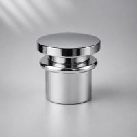 China High Gloss Zinc Alloy Fragrance Cap Cylindrical Double Deck Perfume Bottle Top Custom Logo Perfume Packaging Accessories for sale