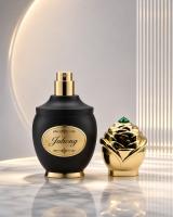 China Golden Embossed Pine Cone Shape Perfume Cap Zinc Alloy Fragrance Bottle Top With Emerald Rhinestone Custom Luxury Perfume Packaging Accessory Magnetic for sale
