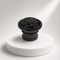China Luxury Round Embossed Pattern Zamac Zinc Alloy Perfume Bottle Cap Custom Sculpture Perfume Lid for sale