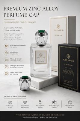 China Luxury Wavy Zinc Alloy Perfume Cap Inlaid Emerald Gem Custom Zamac Fragrance Bottle Lid OEM Logo Electroplated Metal Perfume Cover Magnetic for sale